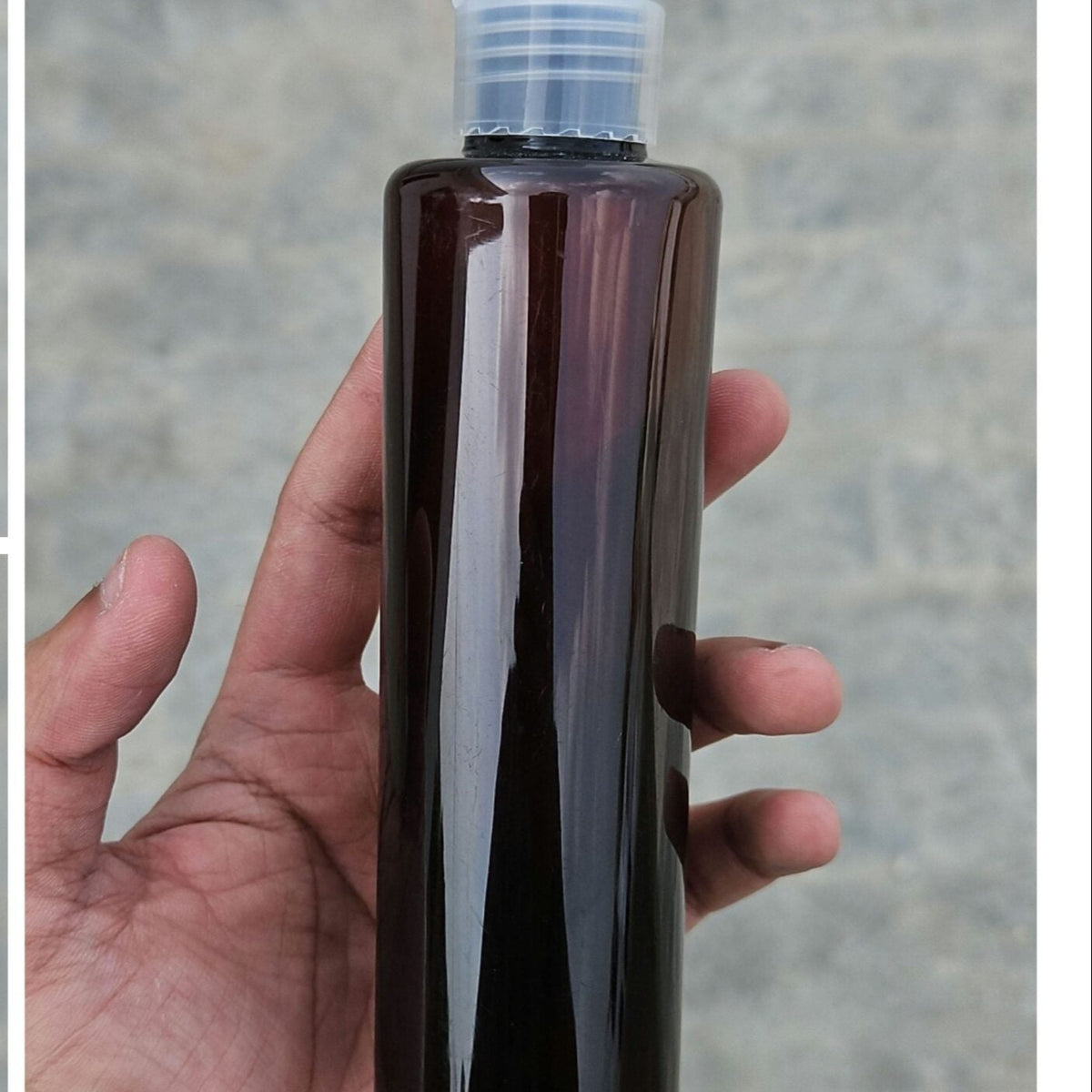 200 ML Sleek Amber Fliptop Bottle – JarBazaar