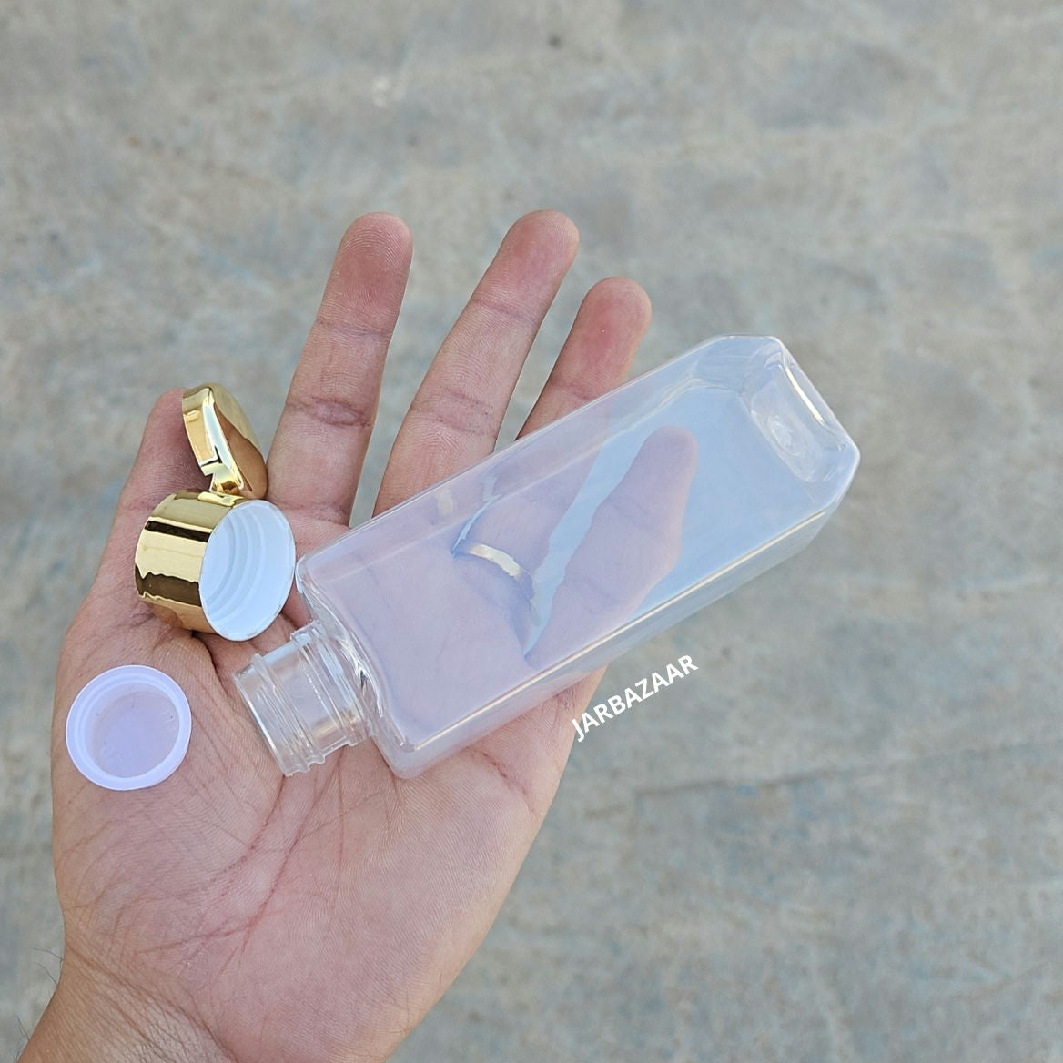 100 ML Cetra Transparent Pet Bottle (With Golden Fliptop Caps) – JarBazaar