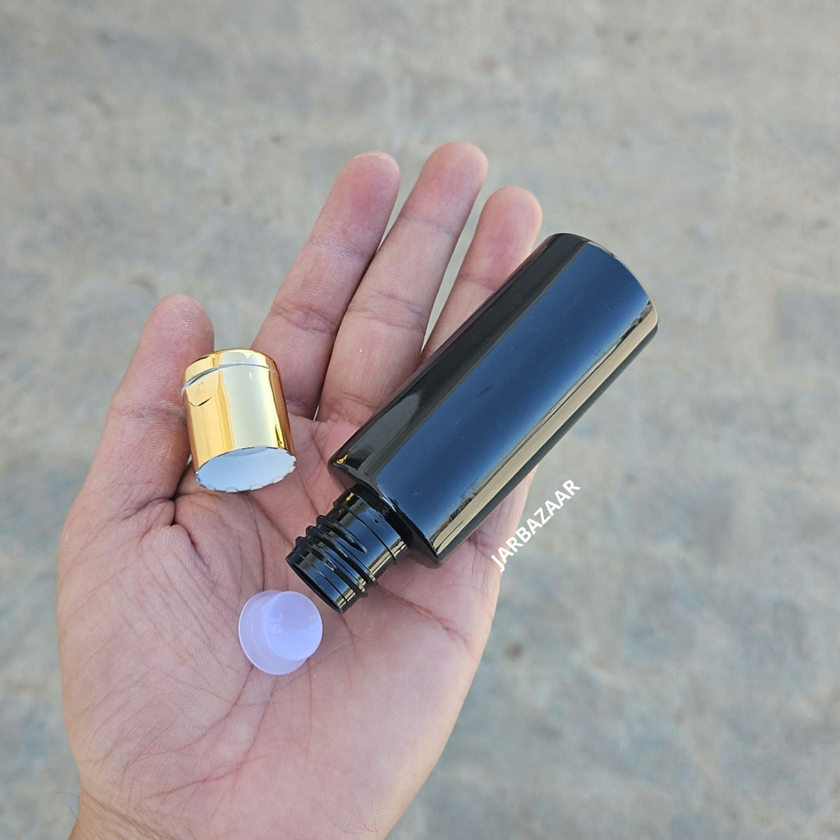 50 ML GLI Black Pet Bottle (With Golden Fliptop Caps) – JarBazaar