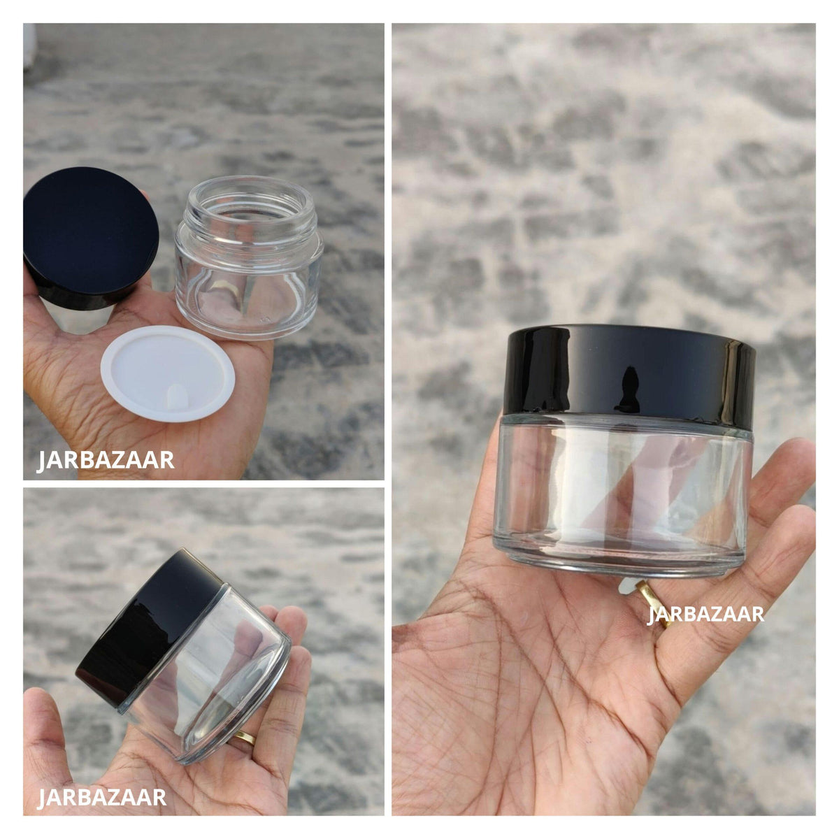 100 Gram Clear Glass Jar – JarBazaar