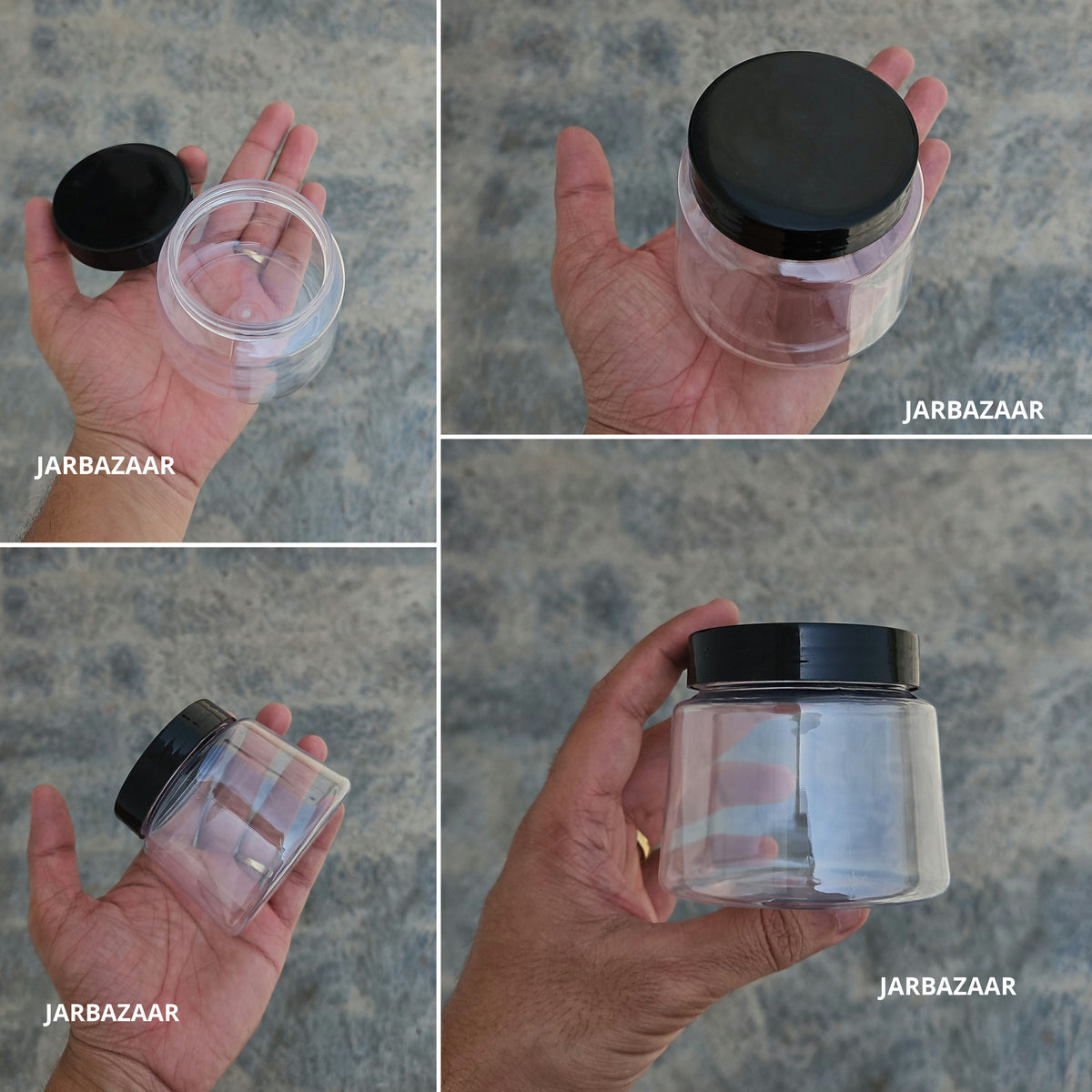 250 ML Conical Pet Jar (With Plastic Caps) – JarBazaar
