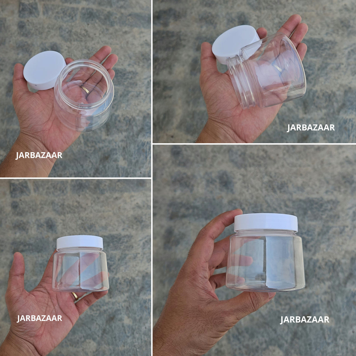250 ML Conical Pet Jar (With Plastic Caps) – JarBazaar