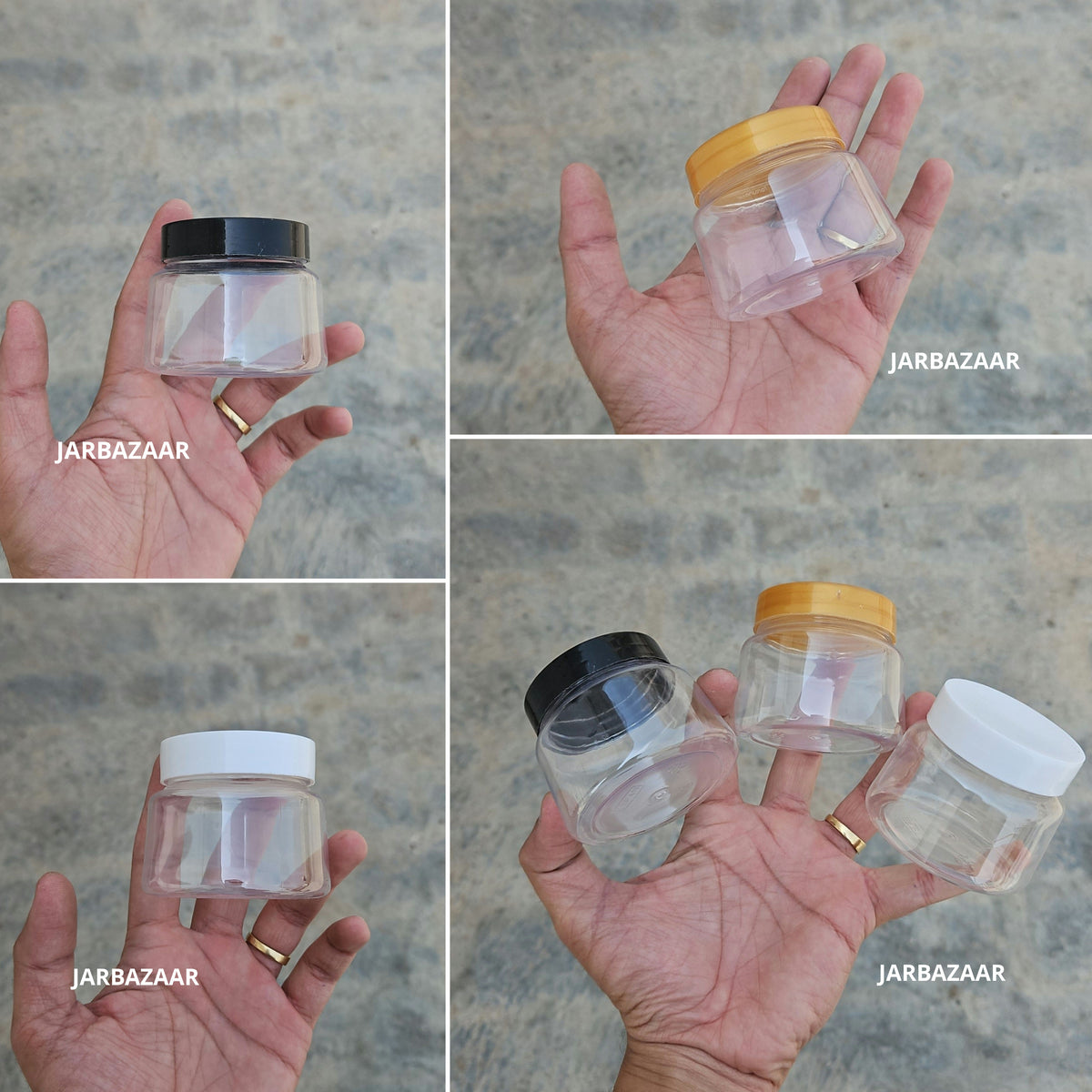 100 ML Conical Pet Jar (With Plastic Caps) – JarBazaar