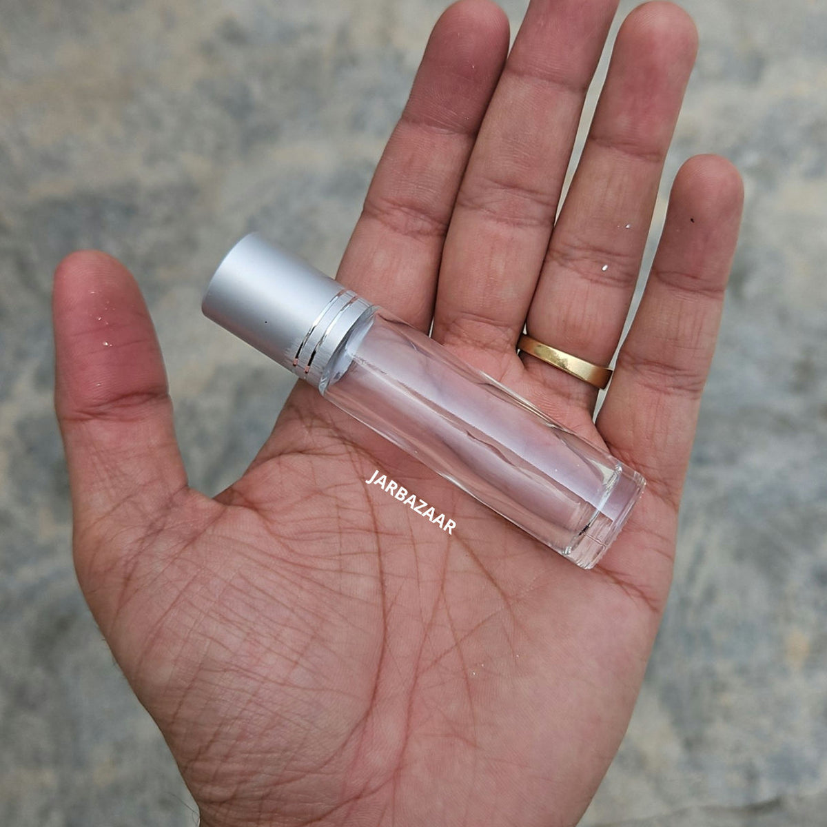 10 ML Transparent Rollon (Silver Diamond Cut Cap) – JarBazaar